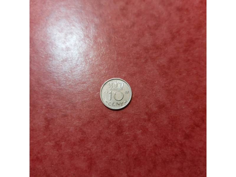 nederland 1957 10 cen.