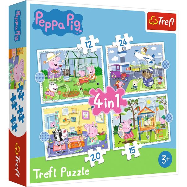 TREFL Puzzle 4u1 Holiday Memories 34359 - 12, 24, 20, 15 delova