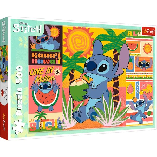 TREFL Puzzle Holiday with Stitch 37483 - 500 delova