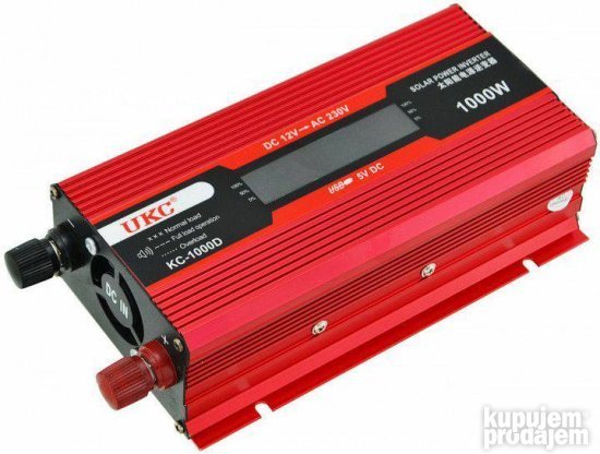 Pretvarač DC12V na 220V AC snage 1000VA – Pretvarač DC12V na 220V AC snage 1000VA