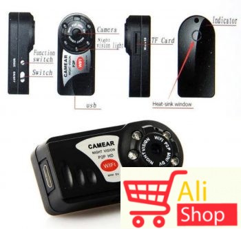 WiFi mini HD spijunska kamera Q7 P2P IP Night Vision