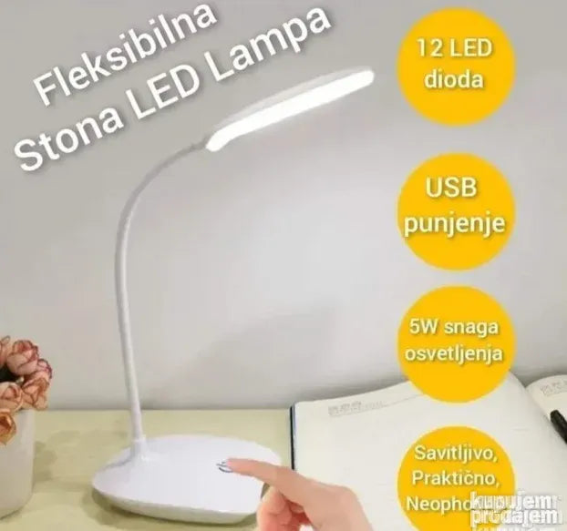 Fleksibilna LED Stona Lampa – USB punjenje