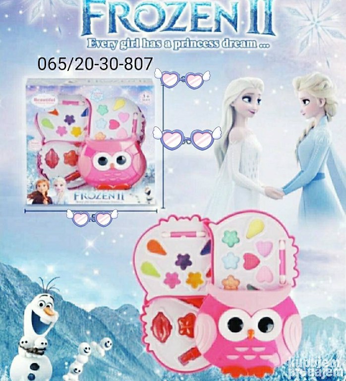 Frozen set sminka sovica