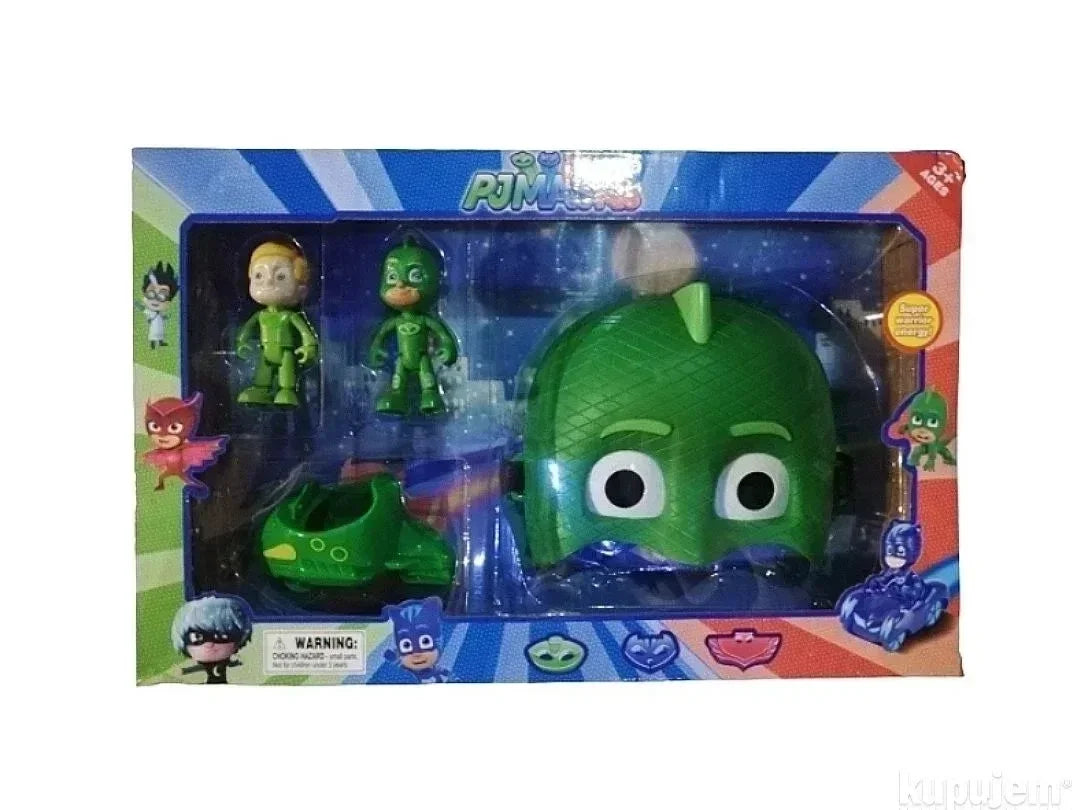 Gekko PJ masks 2u1 set sa vozilom i maskom