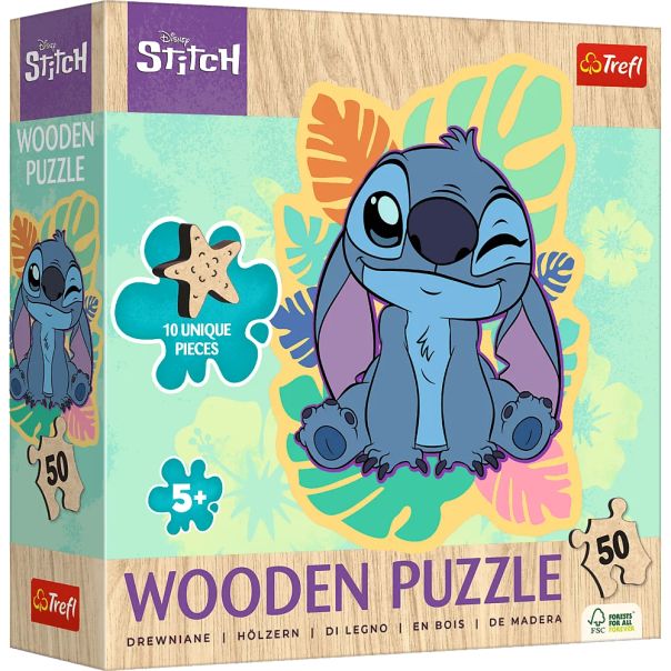 TREFL Drvene puzzle Happy Stich 20281 - 50 delova