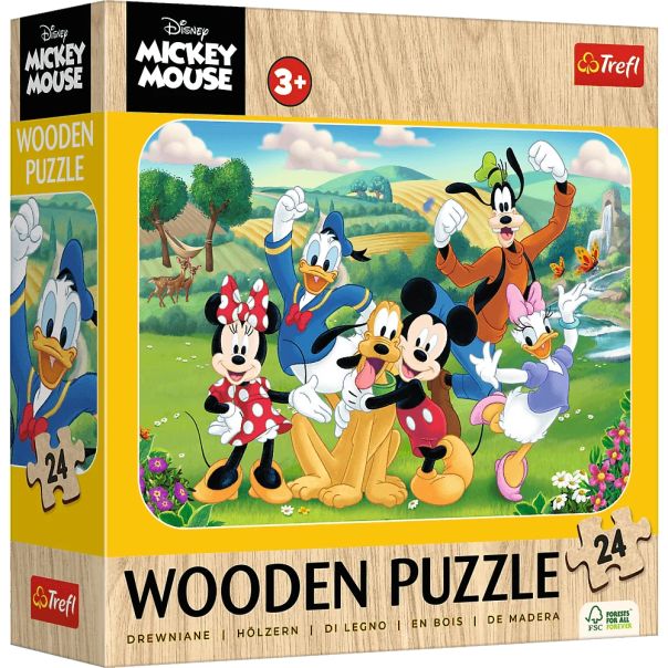 TREFL Drvene puzzle Mickey with friends 20278 - 24 dela