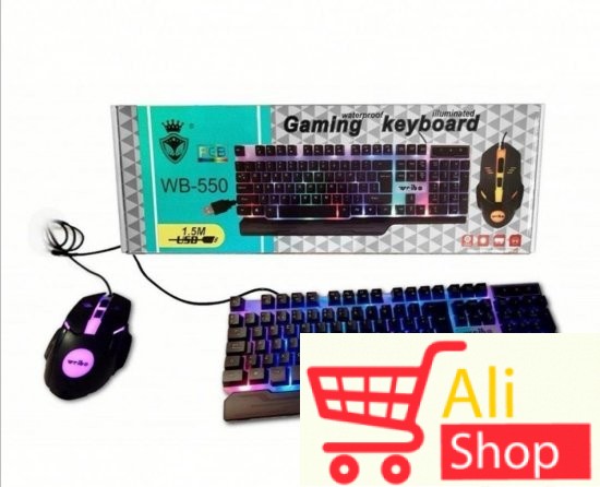 Weibo gaming mis i tastatura rgb vodootporna