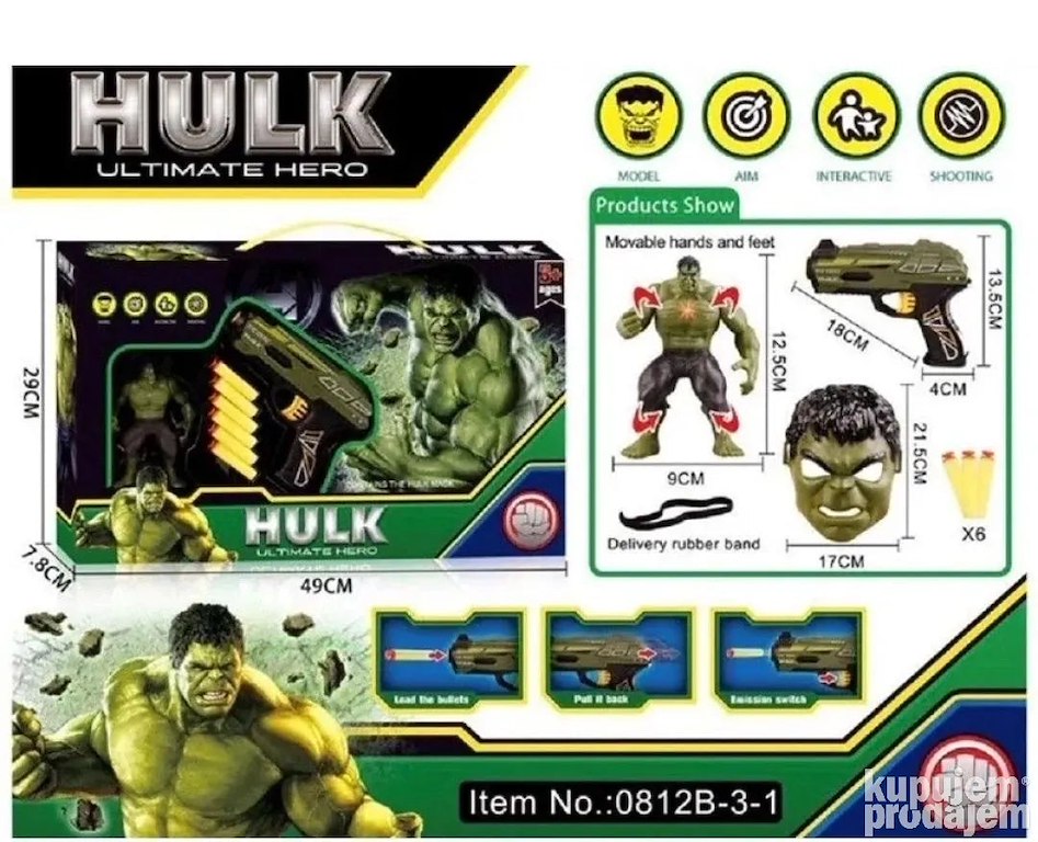 Hulk Pistolj set