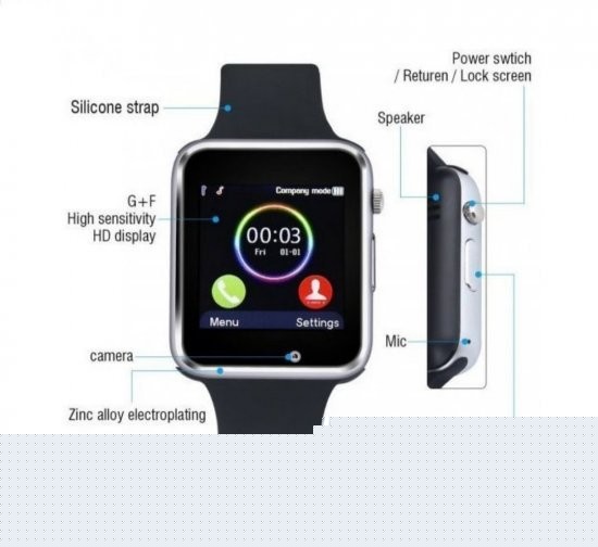 Sat A1 Telefon Smart Watch-o!
