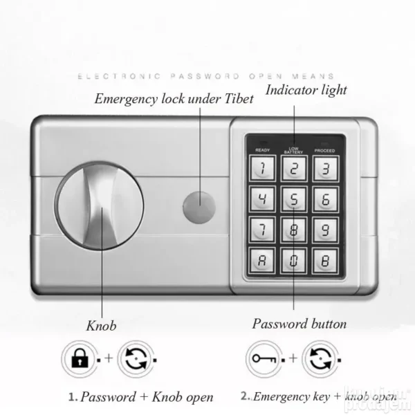 Sef elektronski sa 2 ključa Veći model – Sef elektronski sa 2 ključa Veći model