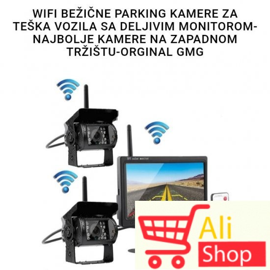 Monitor 7″+ wf 2bezicne kamere za kombaj teske kamione kombi