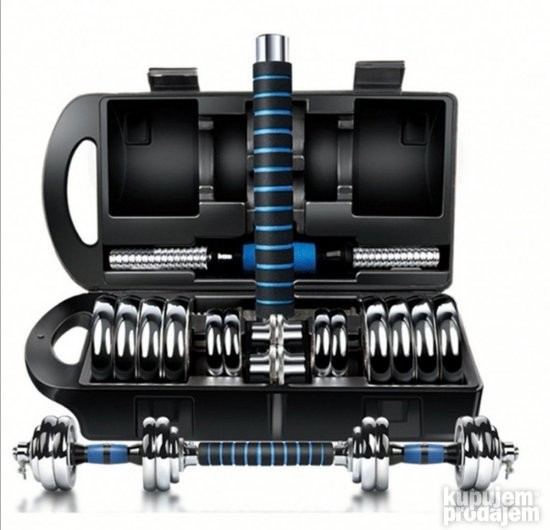 Ručni Hromirani Tegovi Bučice podesivi 20kg