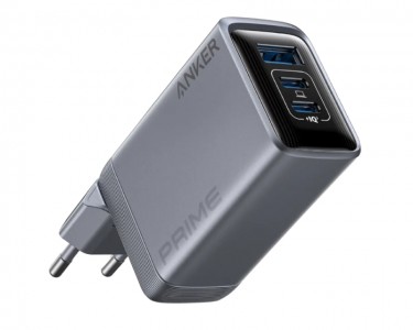 ANKER Prime 100W GaN zidni brzi punjač, 3-porta (2x USB-C i 1x USB-A) srebrni