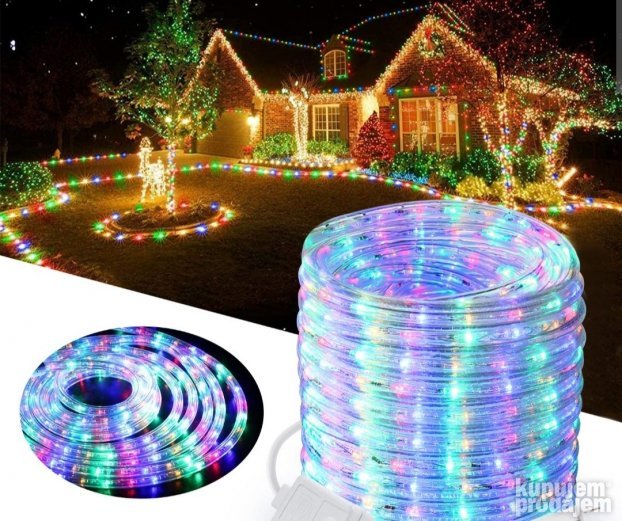 LED Crevo 20m Novogodisnje Lampice Crevo 20 m RGB