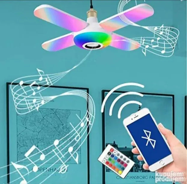 LED Muzička luster lampa Bluetooth lampa sa muzikom po želji
