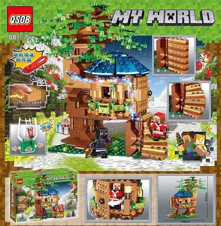 MINECRAFT kockice My world od 537 delova Kockice za decu