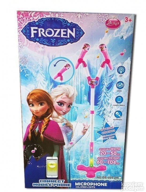 Mirofon Frozen Duo Mikrofon za decu Elza i Ana dupli