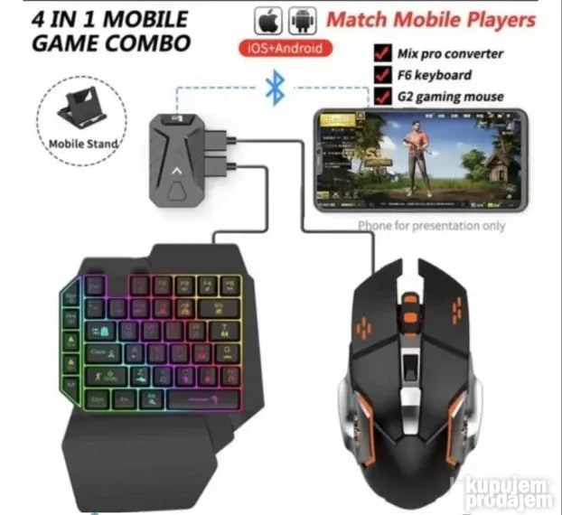 Mobile game combo set 4u1 – Miš i tastatura