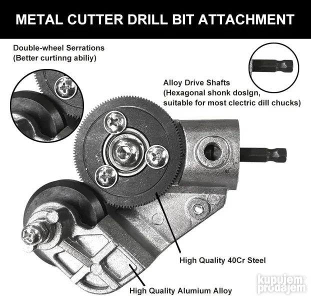 NOVO! Alat za secenje lima Dodatak za busilicu makaze za lim