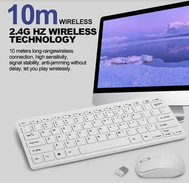 NOVO! Bezicna USB tastatura i mis K-03 Wireless 2.4GH keyboard
