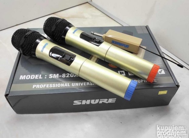 NOVO! bežični mikrofon shure SM – 820A dual – dva mikrofona