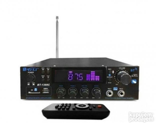 NOVO! Bluetooth pojacalo 1388C blutut risiver + USB SD FM radio