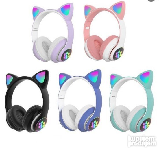 NOVO! Cat Ear STN28 decije bezicne slusalice maca bluetooth mp3 fm