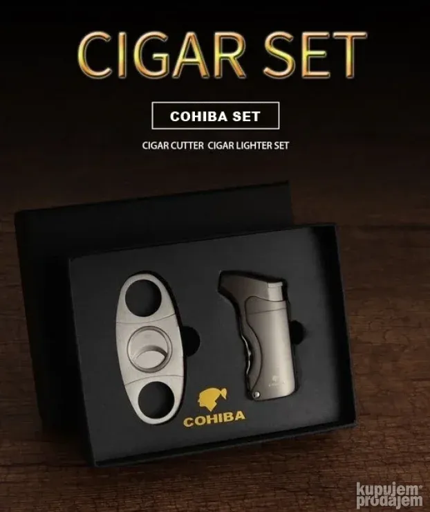 NOVO! COHIBA set upaljac brener Jet Torch i Sekac za tompuse