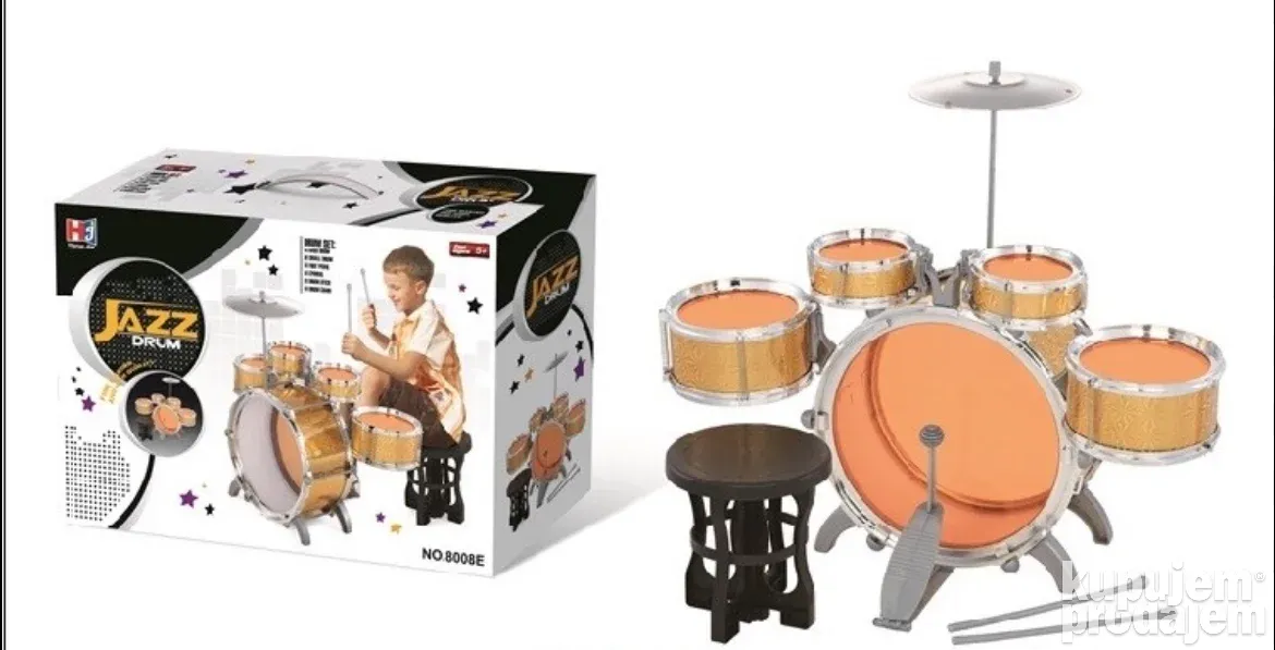 NOVO! Jazz drum set 5u1 dečiji bubnjevi 5u1 bubnjevi za decu