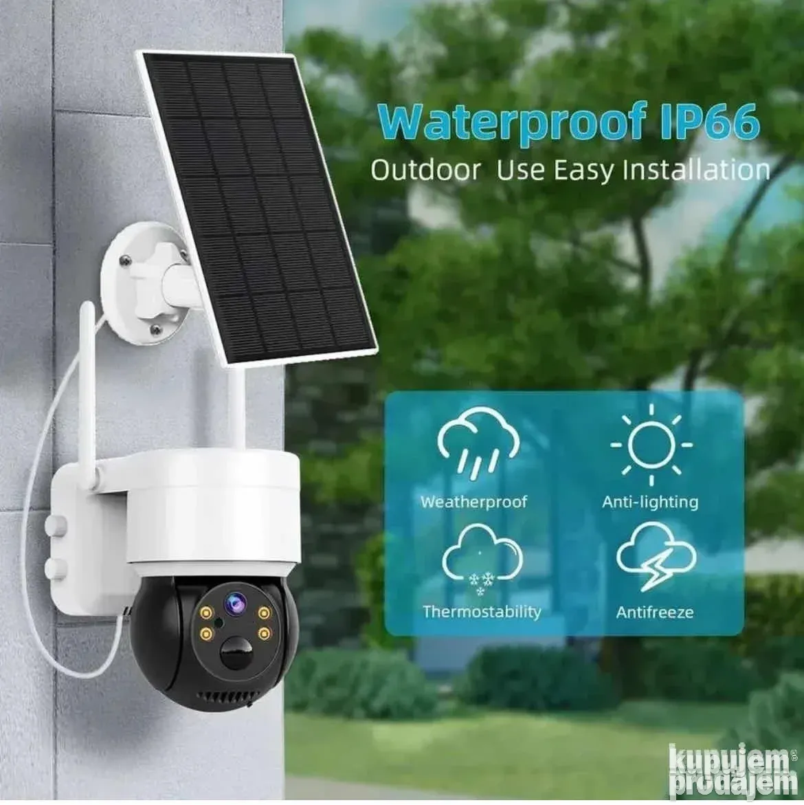 NOVO! Kamera WiFi Solarna Kamera Video Nadzor Wifi Kamera