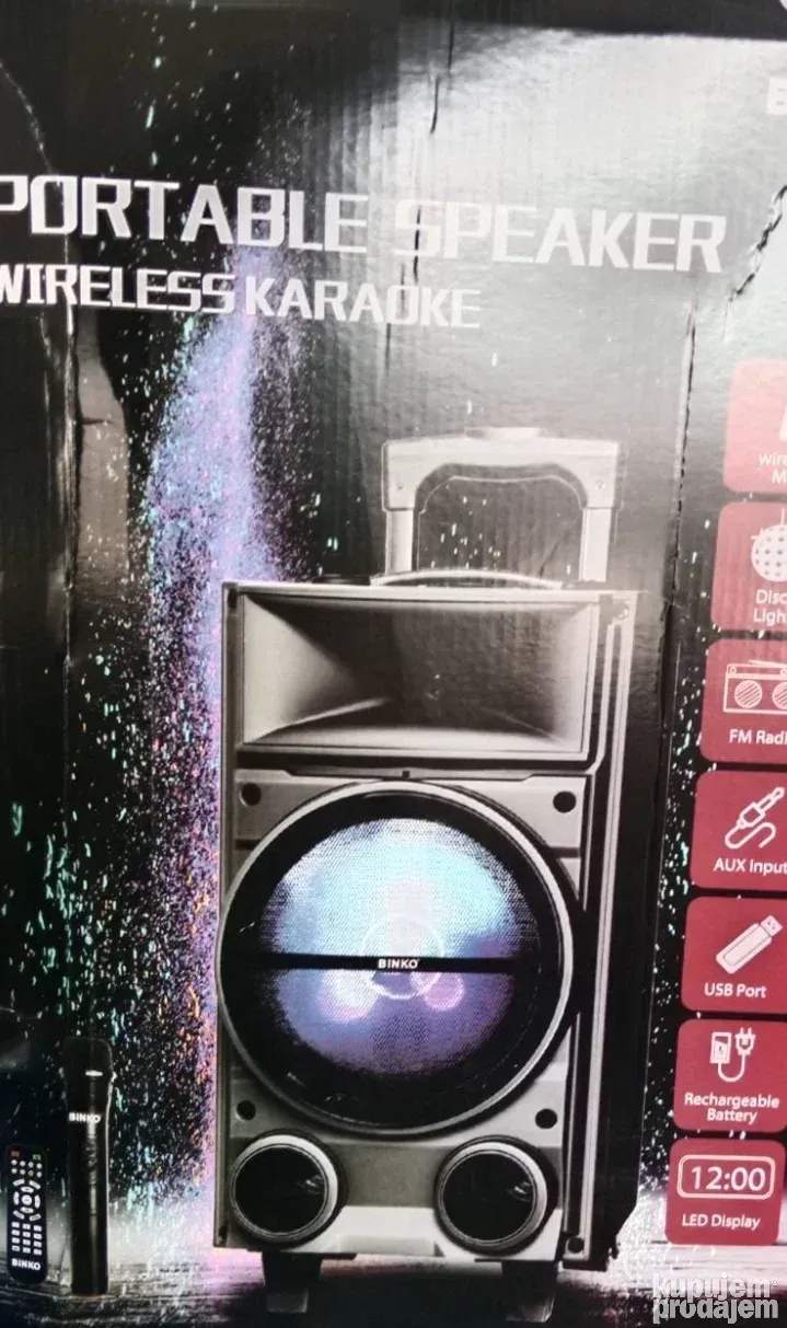 NOVO! Karaoke blutut zvučnik – Bluetooth Speaker – BiNKO BK-800