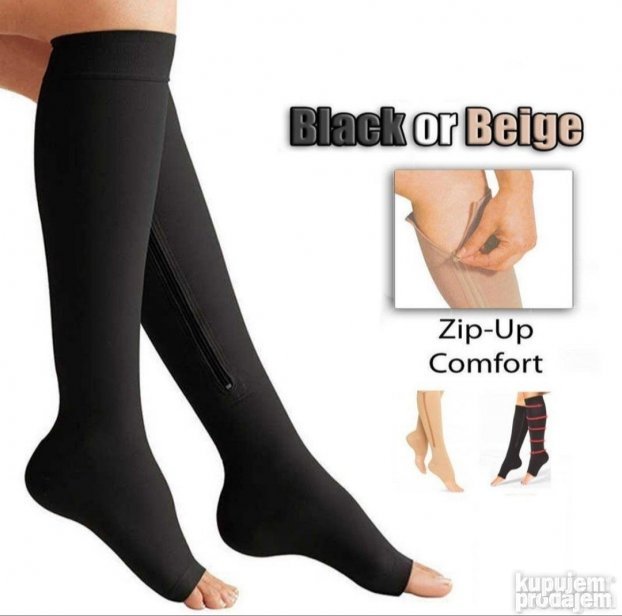 NOVO! Kompresione carape Carape za cirkulaciju otok Zip socks