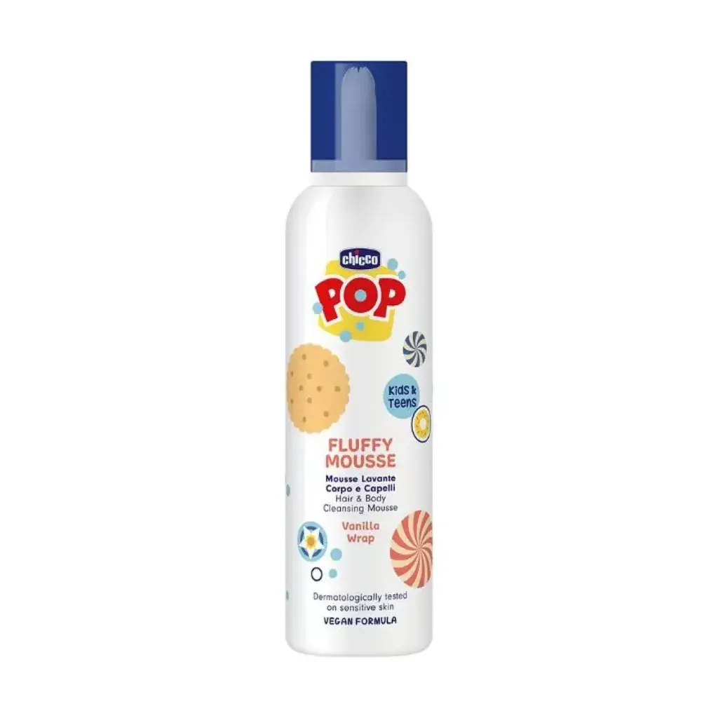 Chicco Pena za kosu i telo Pop, 2u1, Vanila, 200ml