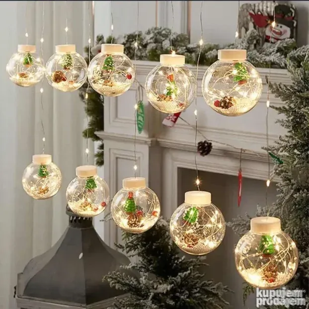 NOVO! Lampe Novogodisnje Lampe Ukrasna Zavesa Lampe Dekorativne