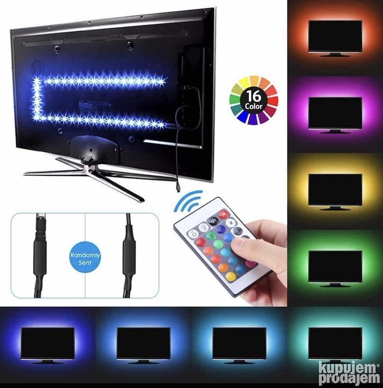 NOVO! Led traka RGB 5m usb TV dioda