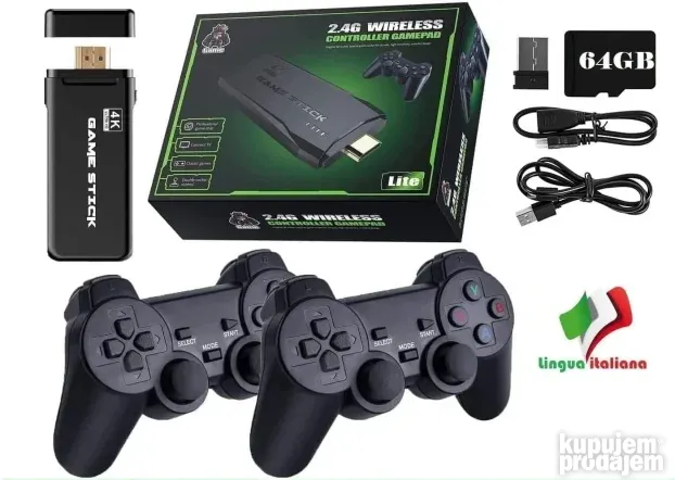 NOVO! M8 Retro Konzola Game Stick HDMI 128 GB 20000 igrica