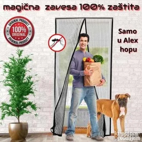 NOVO! Magična magnetna mreža protiv komaraca-komarnik 140×240
