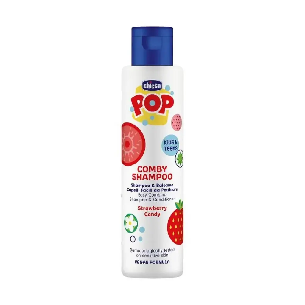 Chicco Šampon i regenerator Pop, 2u1, Jagoda, 250ml