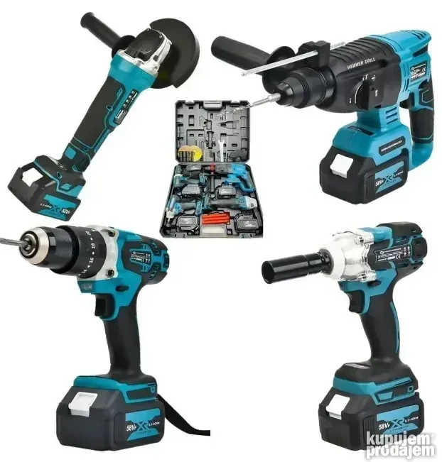 NOVO! Makita AKU set 4u1 Srafilica, Brusilica, Odvijac