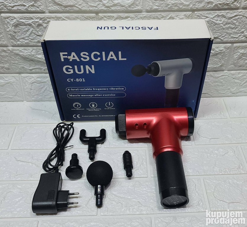 NOVO! Masazer pistolj fascial gun/cy-801 crveni