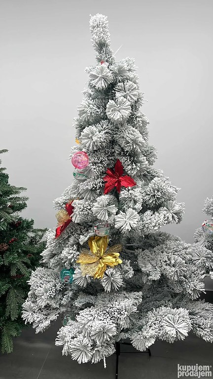 NOVO! Novogodisnja jelka snezna 120,150,180,210,240cm