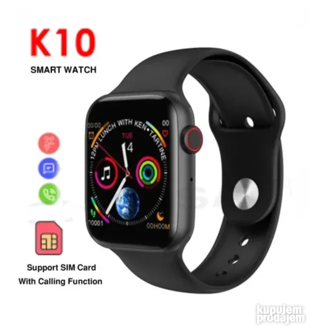 NOVO! Pametni sat k10 Fitness Smartwatch SIM / bluetooth