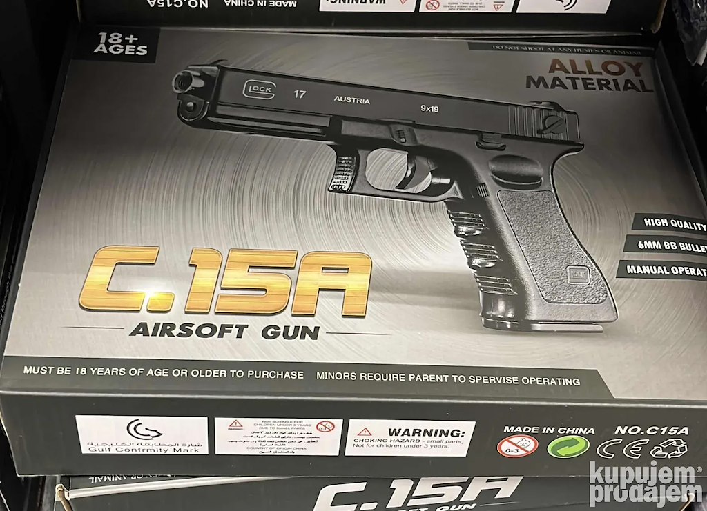 NOVO! Pistolj za airsoft C15A Glock 17