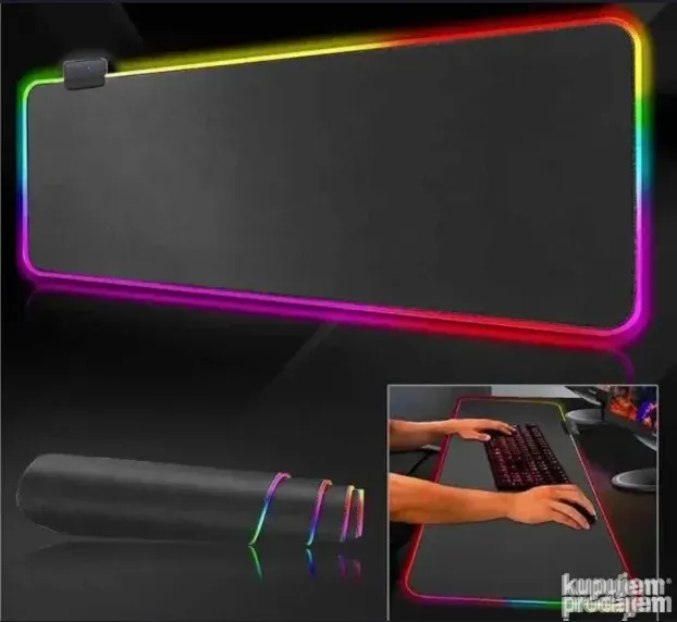 NOVO! Podloga za Tastaturu i Mis RGB Podloga RGB Pad za Desktop