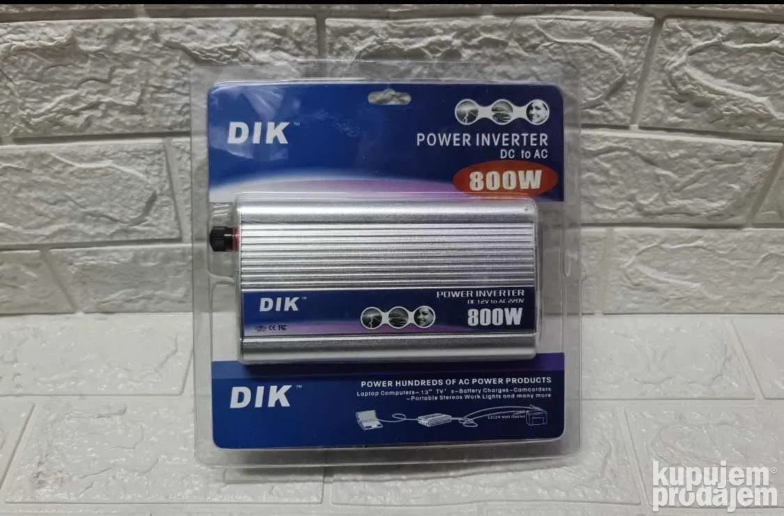 NOVO! Power inverter – pretvarač napona DIK 12V – 220V 800W