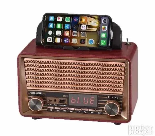 NOVO! Radio FM Radio Bluetooth Retro dizajn SN-2072BT