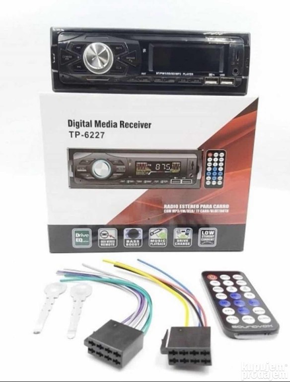 NOVO! Radio za auto BT-USB-MP3 dalinski TP-6227C