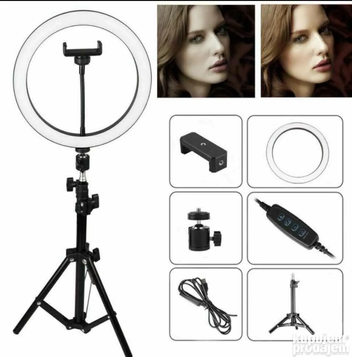 NOVO! Ring light svetlo za snimanje i slikanje sa stativom 10 inci