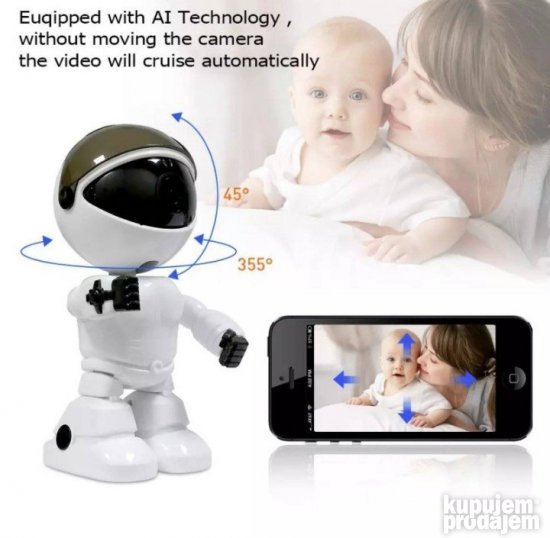 NOVO! Robot kamera / Bebi monitor alarm / WiFi IP camera