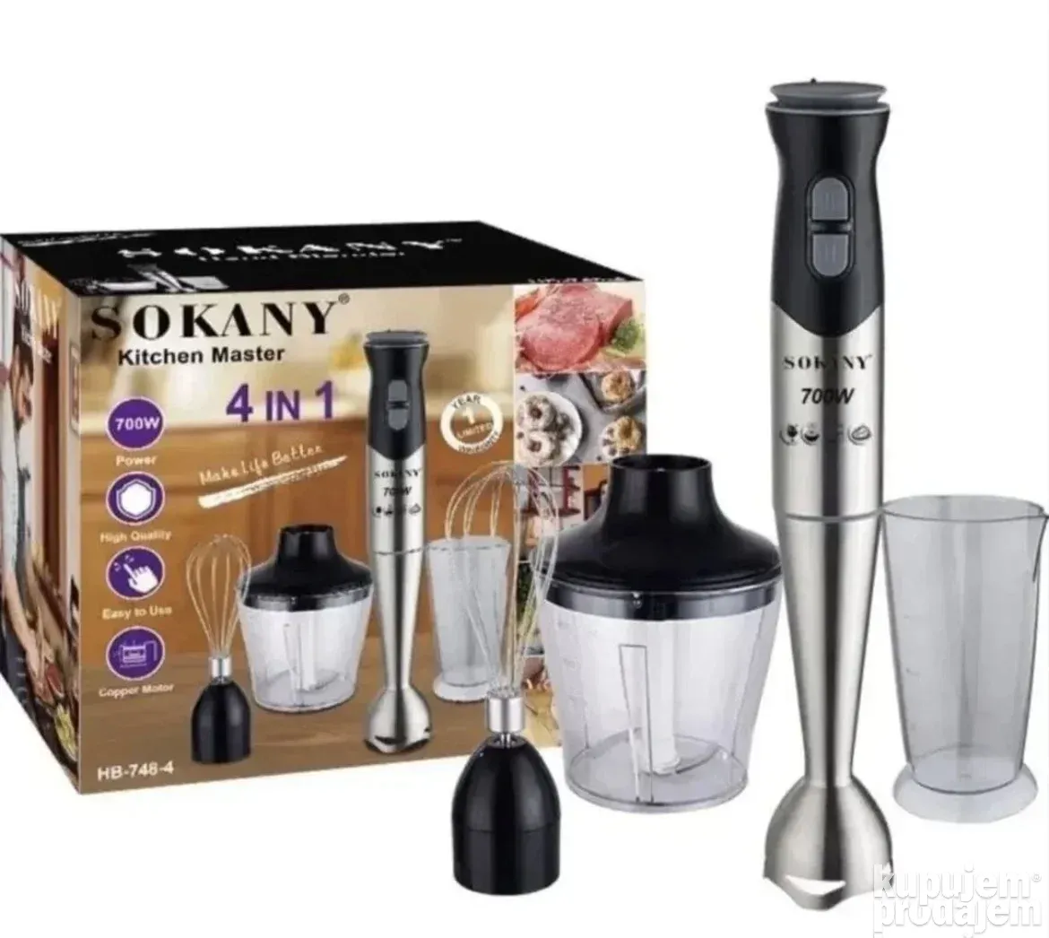 NOVO! Rucni blender 4u1 HB 748-4 Stapni mikser